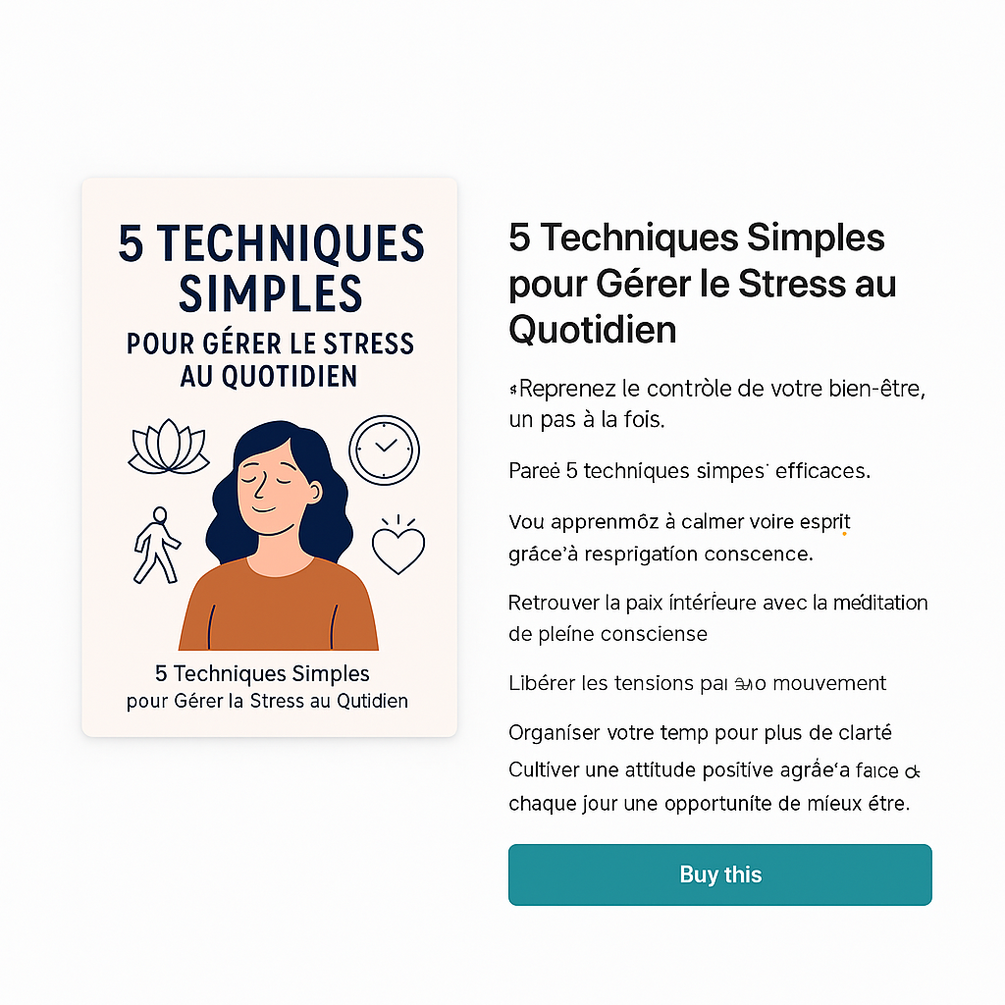 5 Techniques Simples pour Gérer le Stress au Quotidien