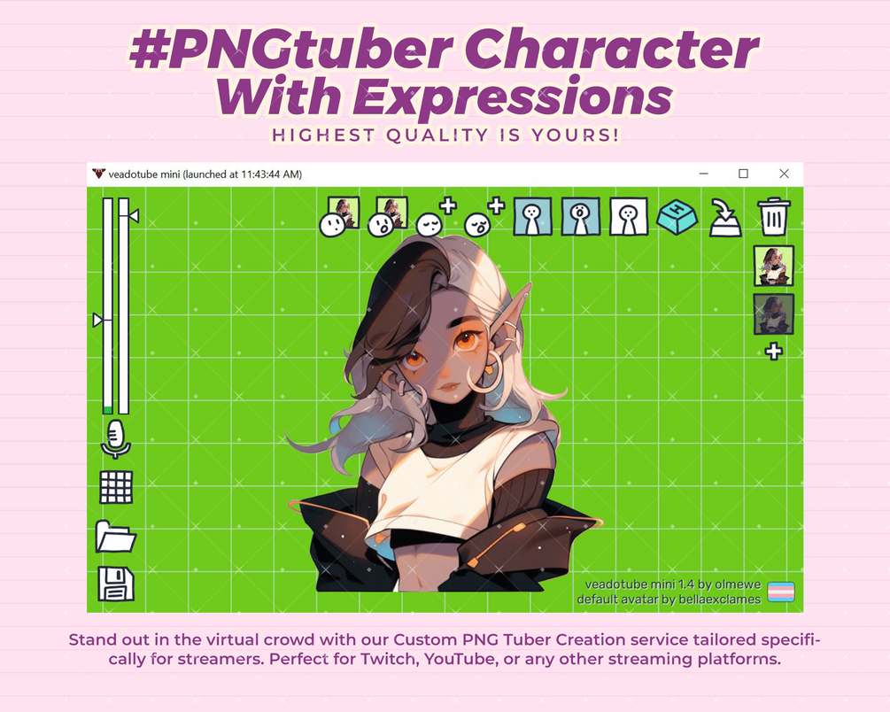 PNG Tuber | Broadcasting Brilliance with PNG Tuber Avatar Girl for ...