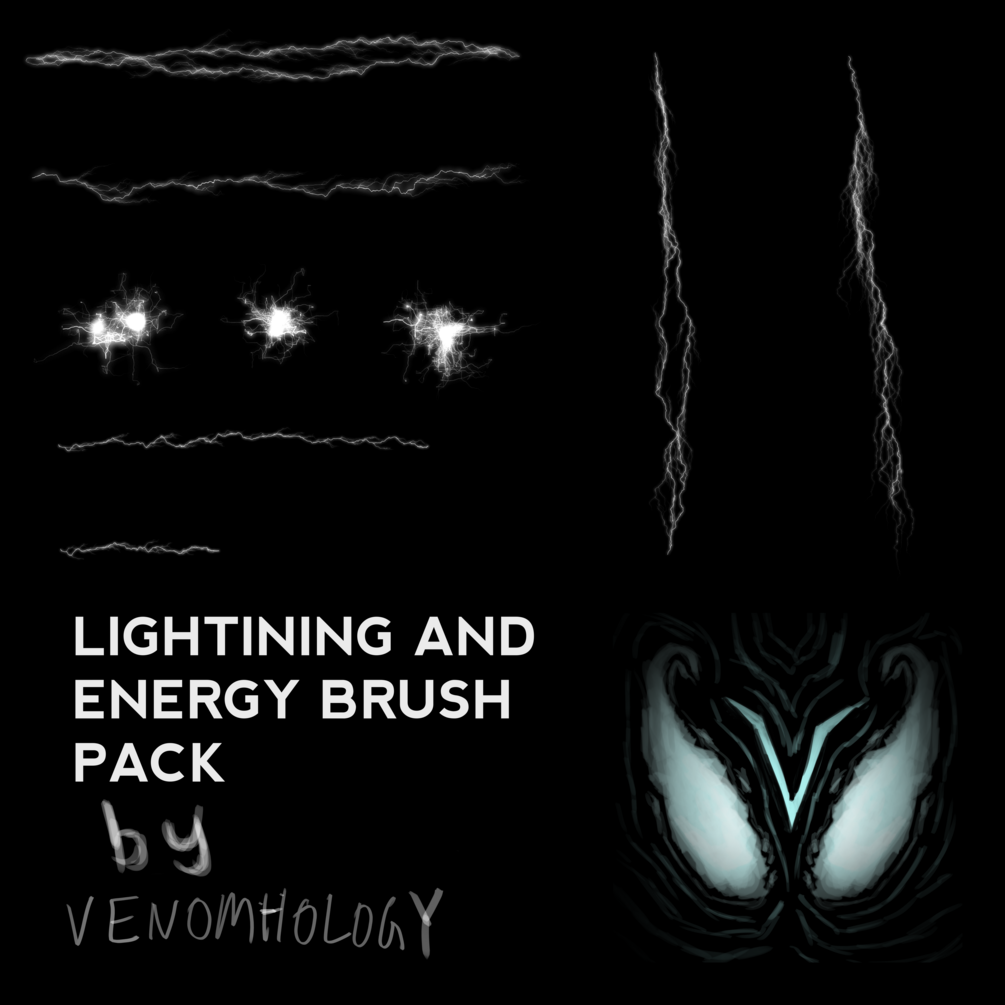 LIGHTNING AND ENERGY BRUSH SET PHOTOSHOP
