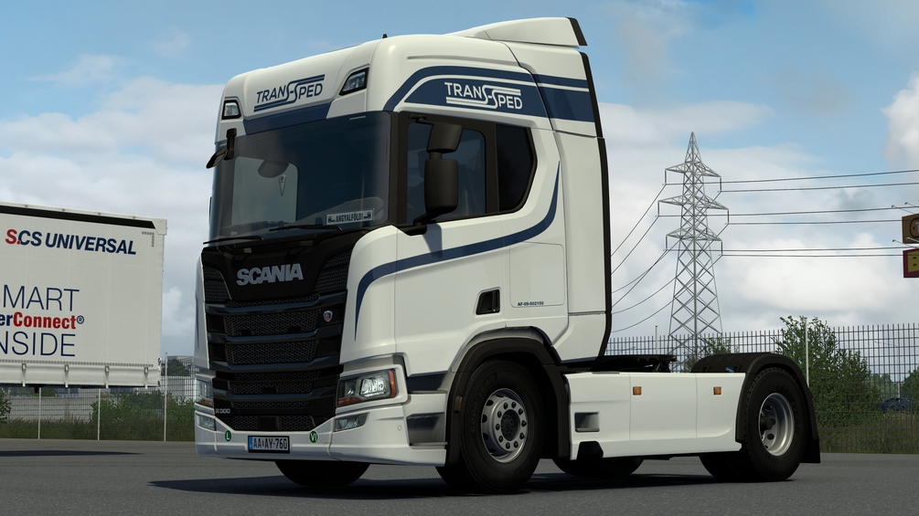 TRANS-SPED skin for SCANIA R (N.G.). ETS2