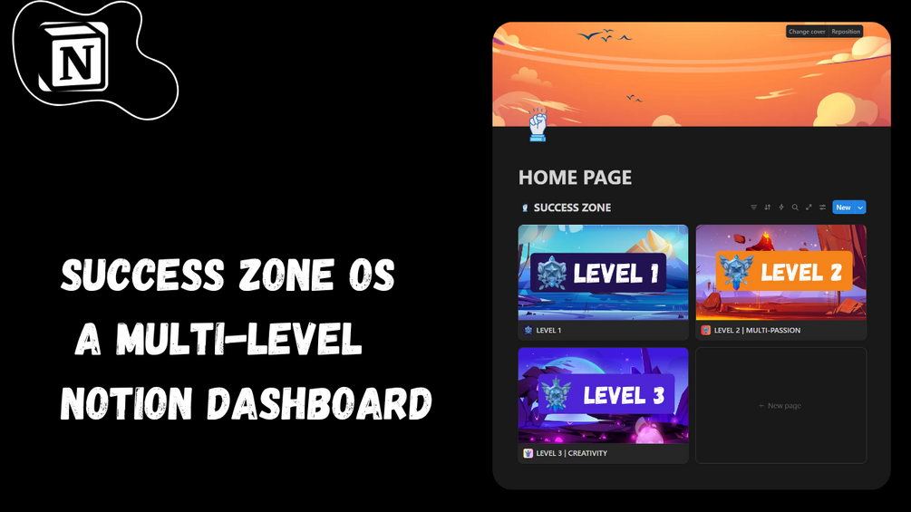 Success Zone OS – A Multi-Level Notion Dashboard for Focused Creators
