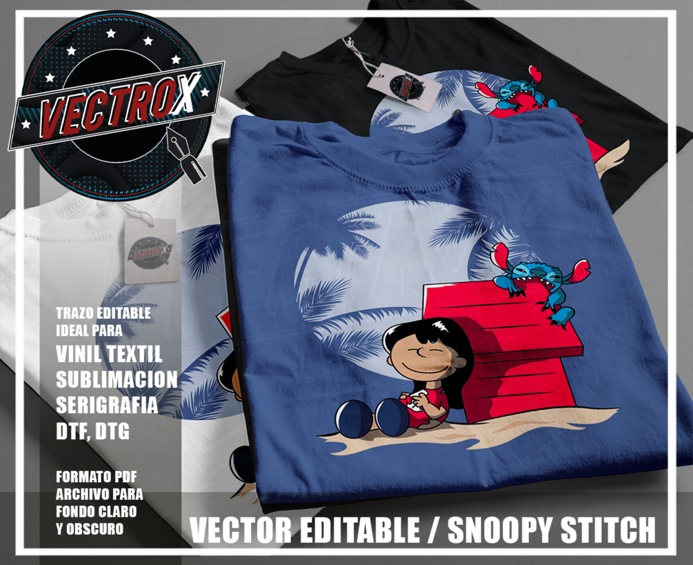 Vector Editable - Snoopy Stitch