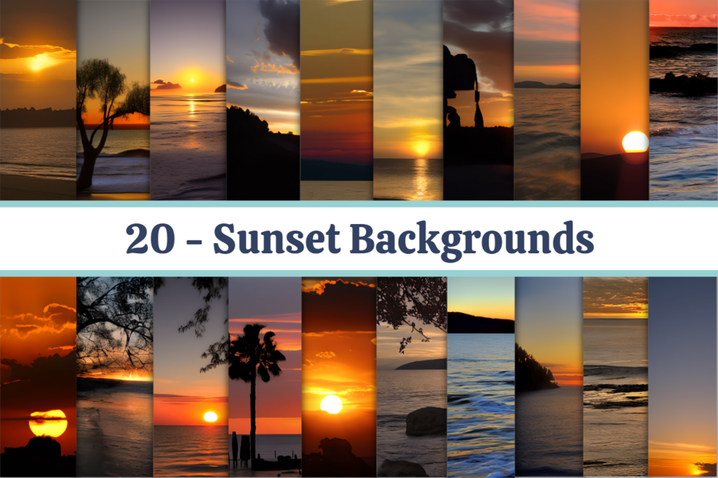 Sunset Backgrounds Bundles