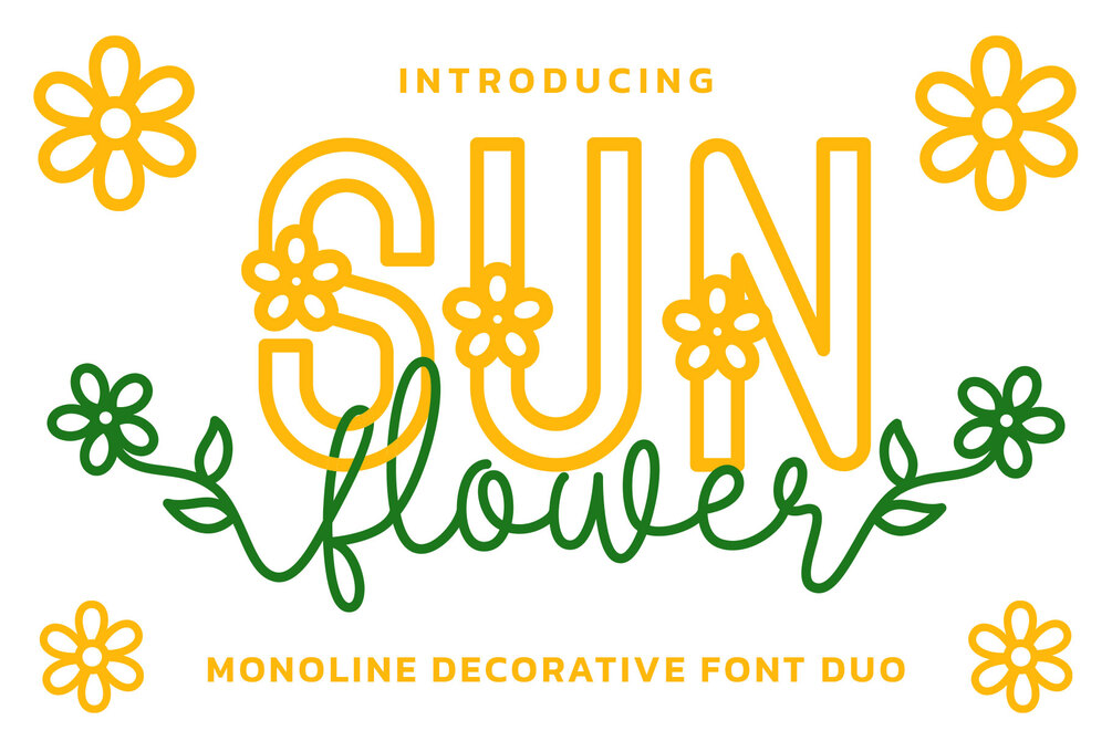 Sun Flower Font Duo
