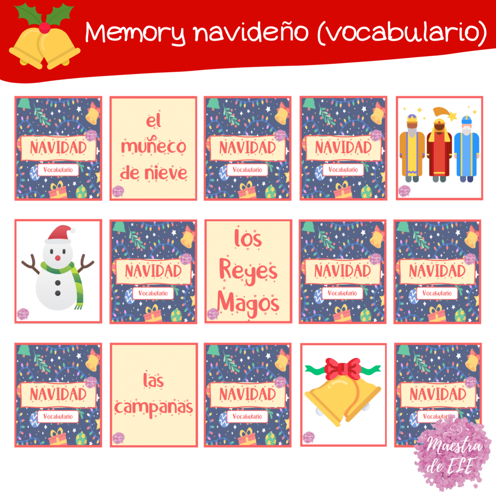 Memory Navideño (vocabulario)
