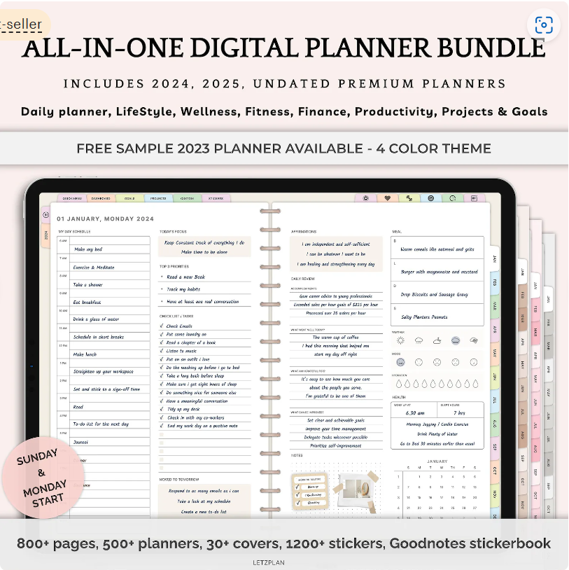 Digital Planner | GoodNotes, iPad, Notability | Daily, Weekly, Monthly ...