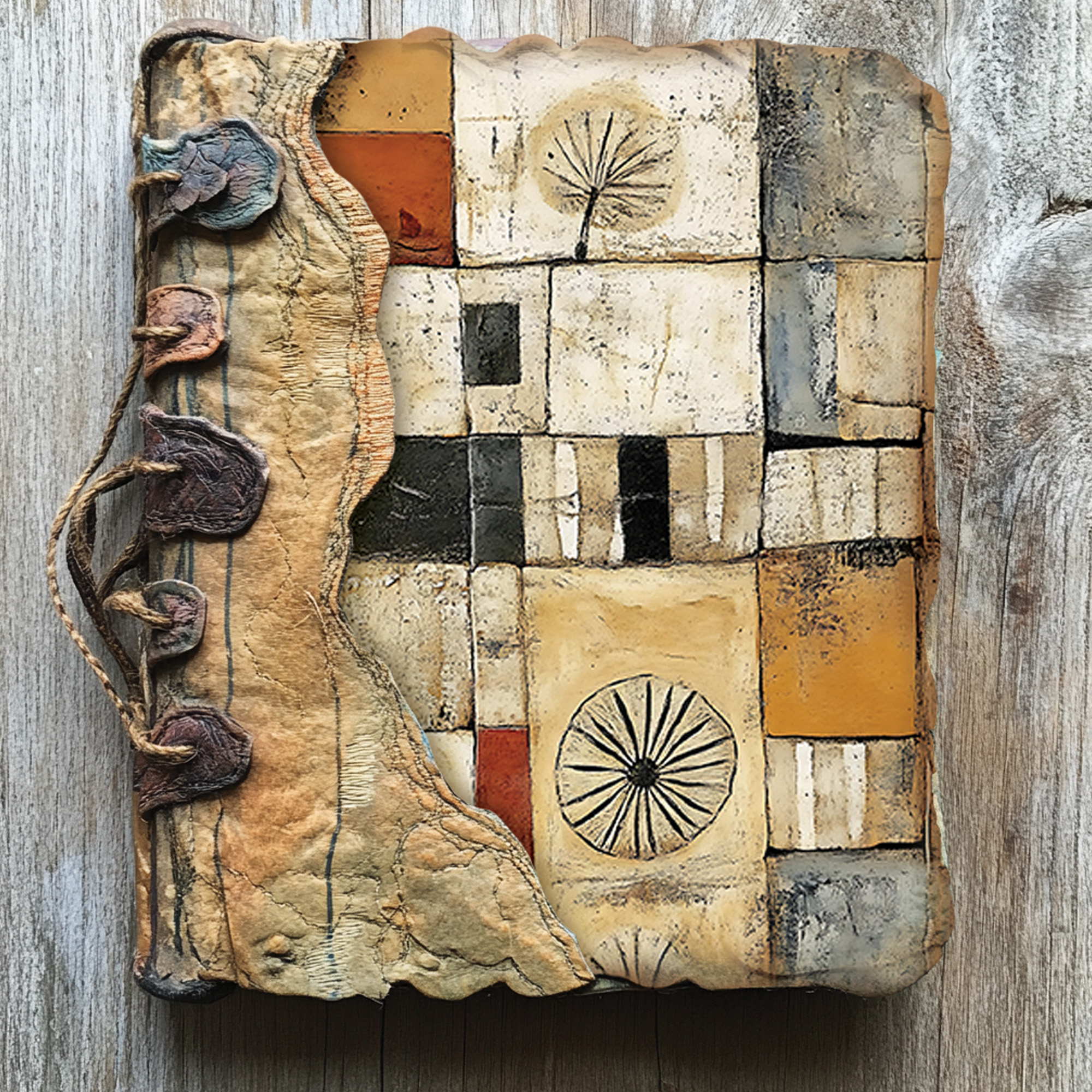 24 pc Earthy Tones, Abstract Designs Printable Junk Journal Half Papers ...