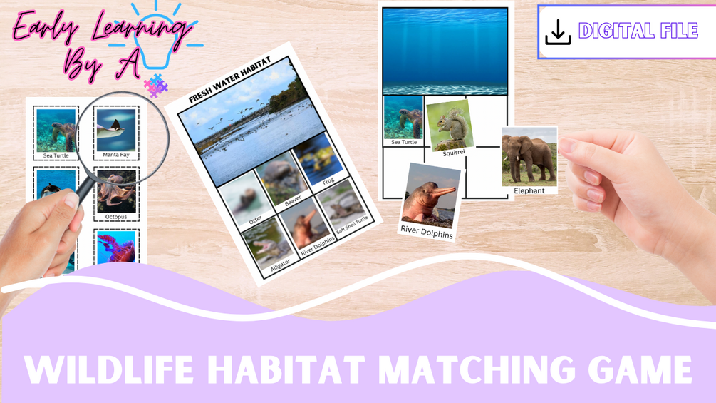 Explore Animals and Habitats Matching Game | Preschool Learning Activity