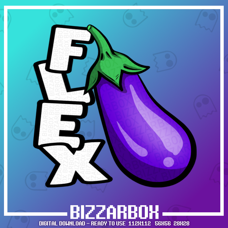 Streamer Emote: Eggplant Flex