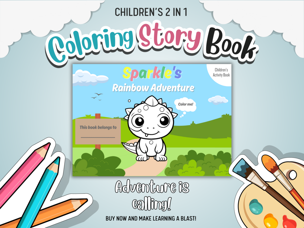 Printable Children's Busy Book | Coloring Book and Story Book in one ...