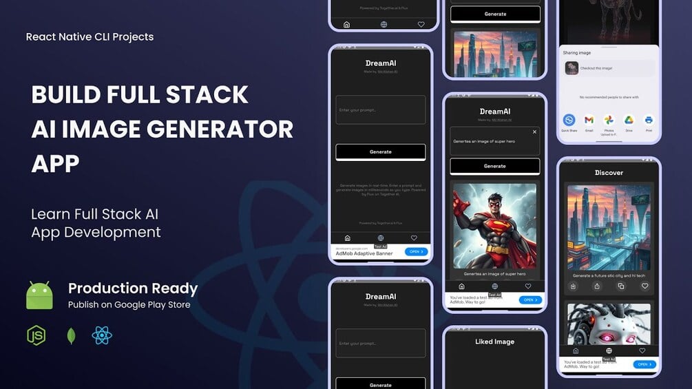 DreamAI App, AI Image Generator App(Source Code and Figma Link)