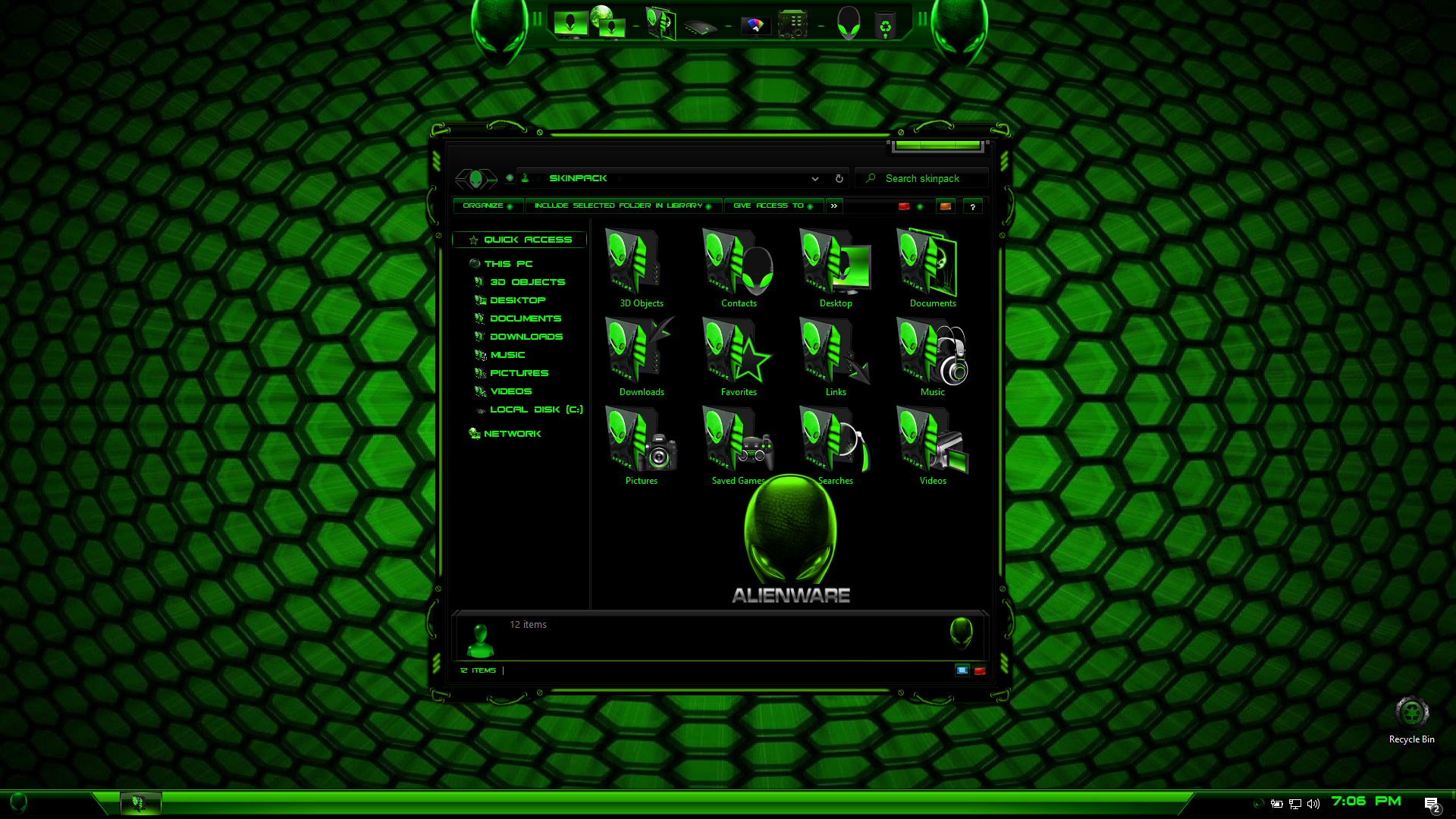 Alienware Green Premium Skin Pack - SkinPack Store