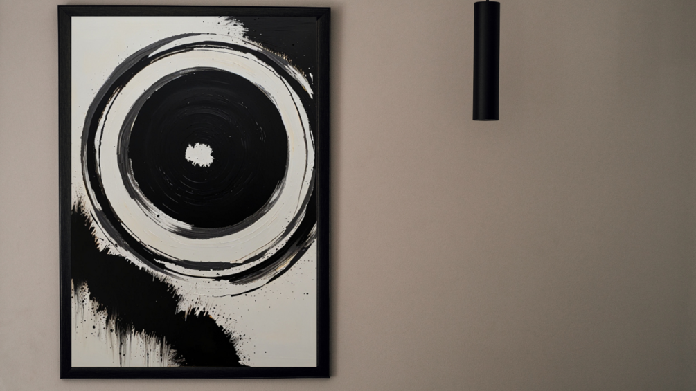 Monochrome Vortex - Abstract Art