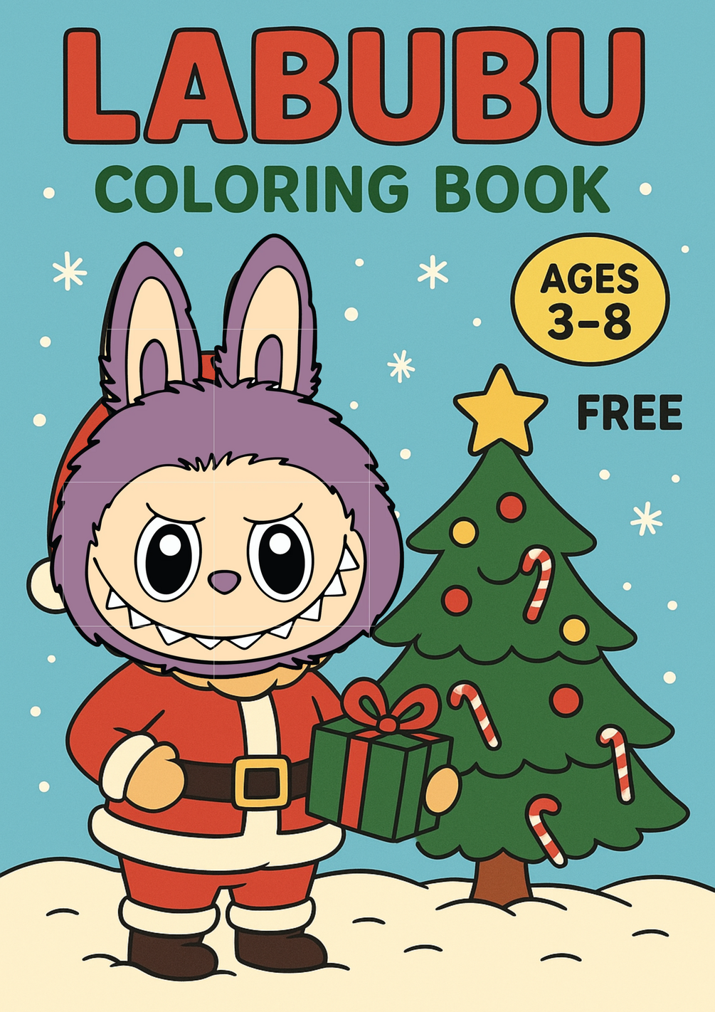 Labubu Christmas Coloring Book for Kids (Ages 3–8) – FREE Download ...