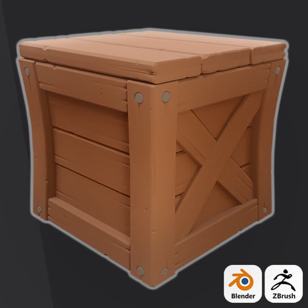 Crash Bandicoot Stylized Crate Modeling and Sculpting for Games 3D ART ...