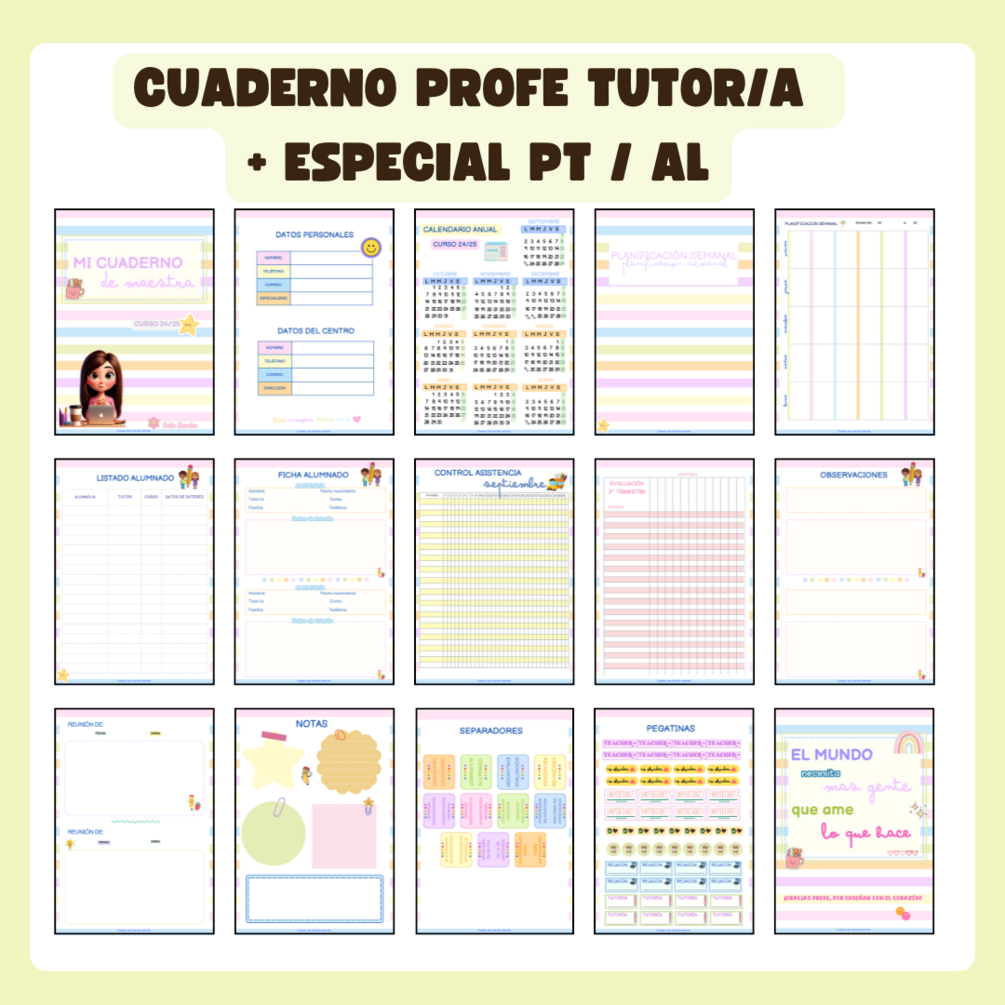 CUADERNO PROFE TUTOR/A + PT/AL