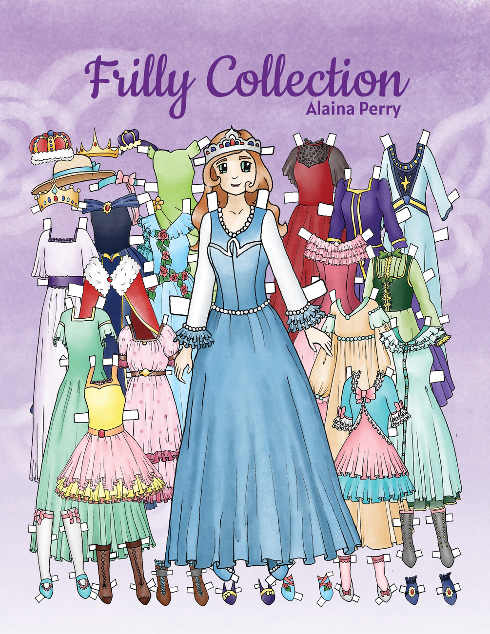 Printable Paper Doll and Coloring Pages - Frilly Collection