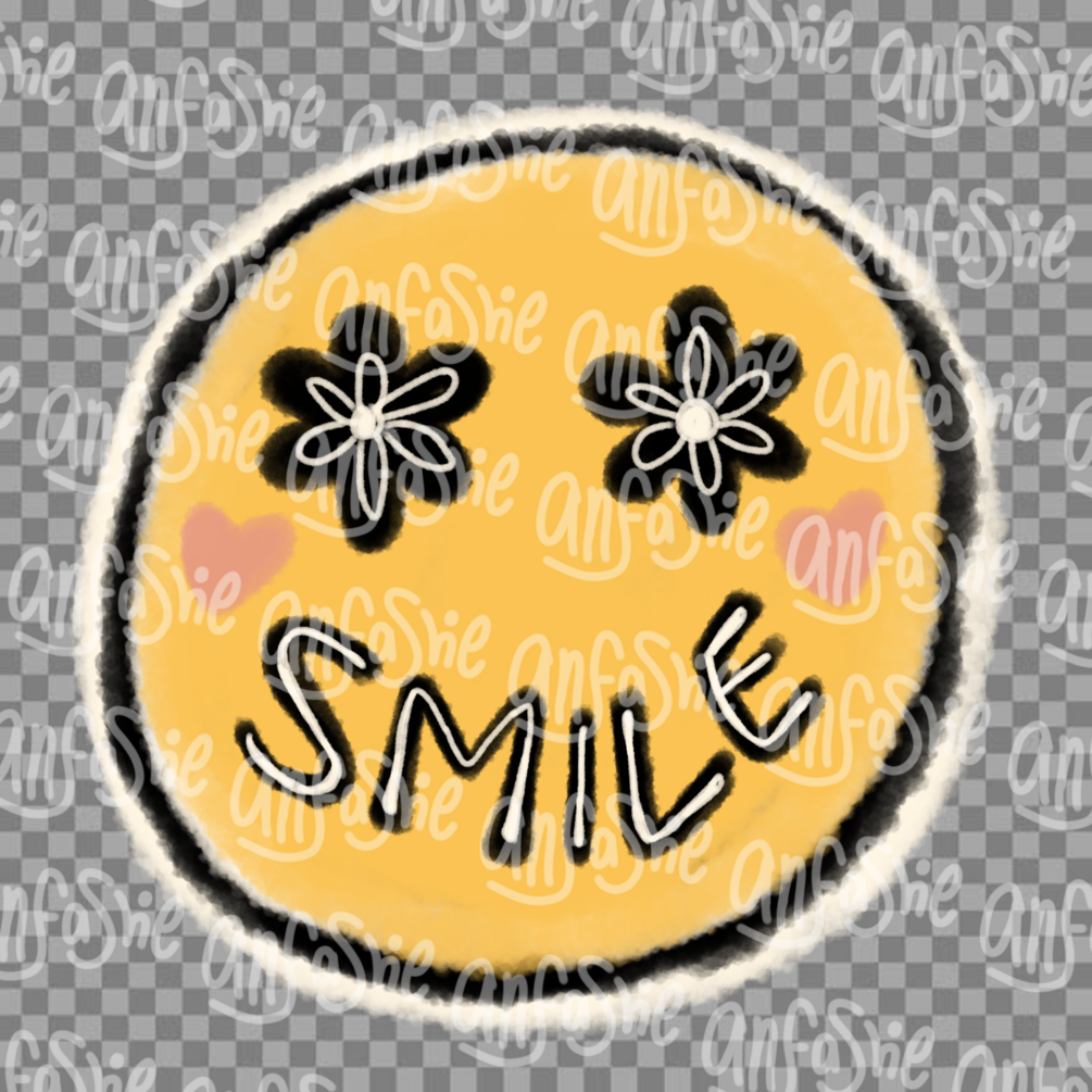 Smile Flower PNG - Digital Download, Sticker Design, Sublimation Design ...