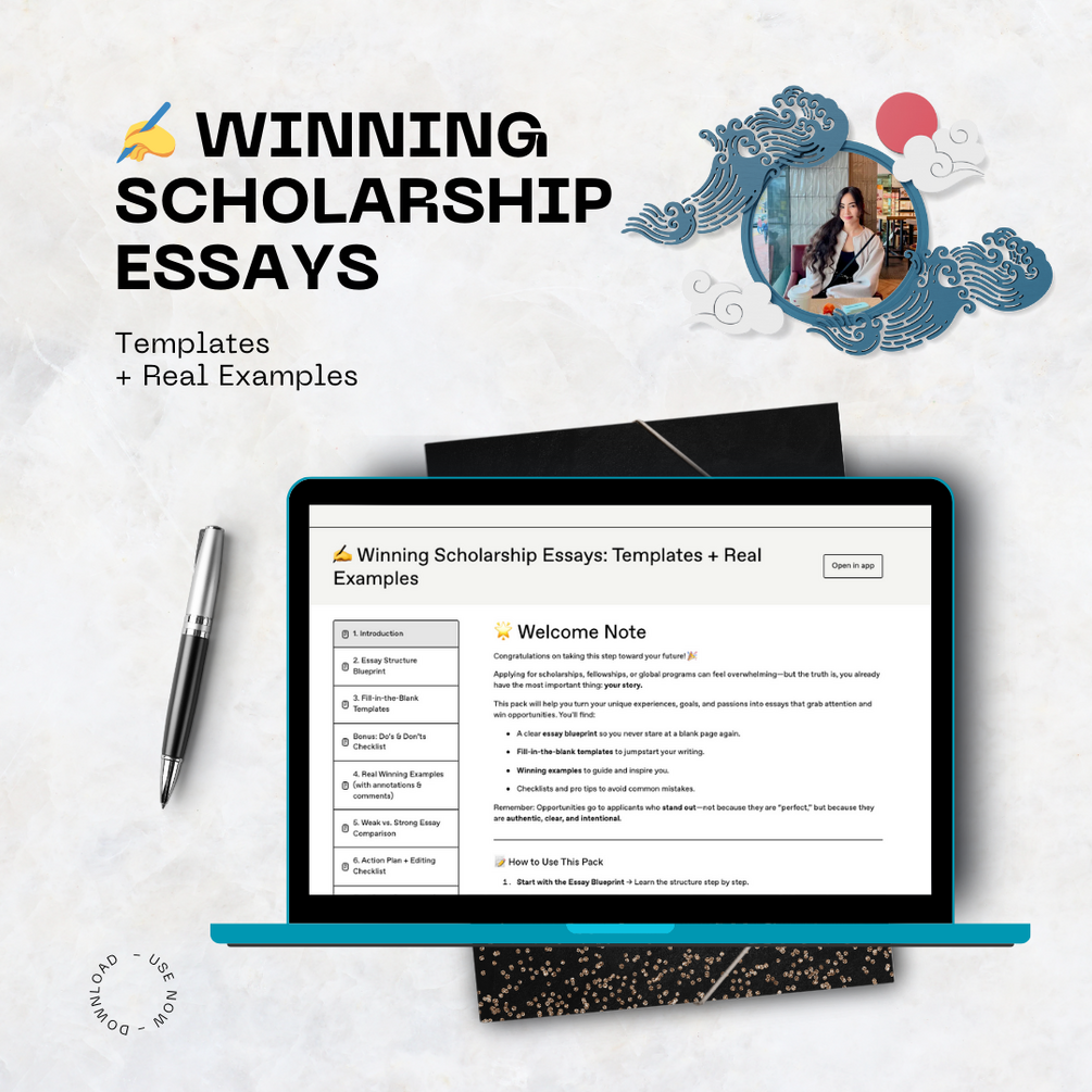 ️ Winning Scholarship Essays: Templates + Real Examples