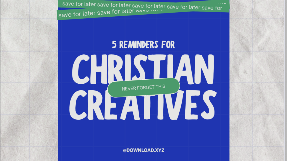 5 Reminders For Christian Creatives: Editable Instagram Carousel Templates