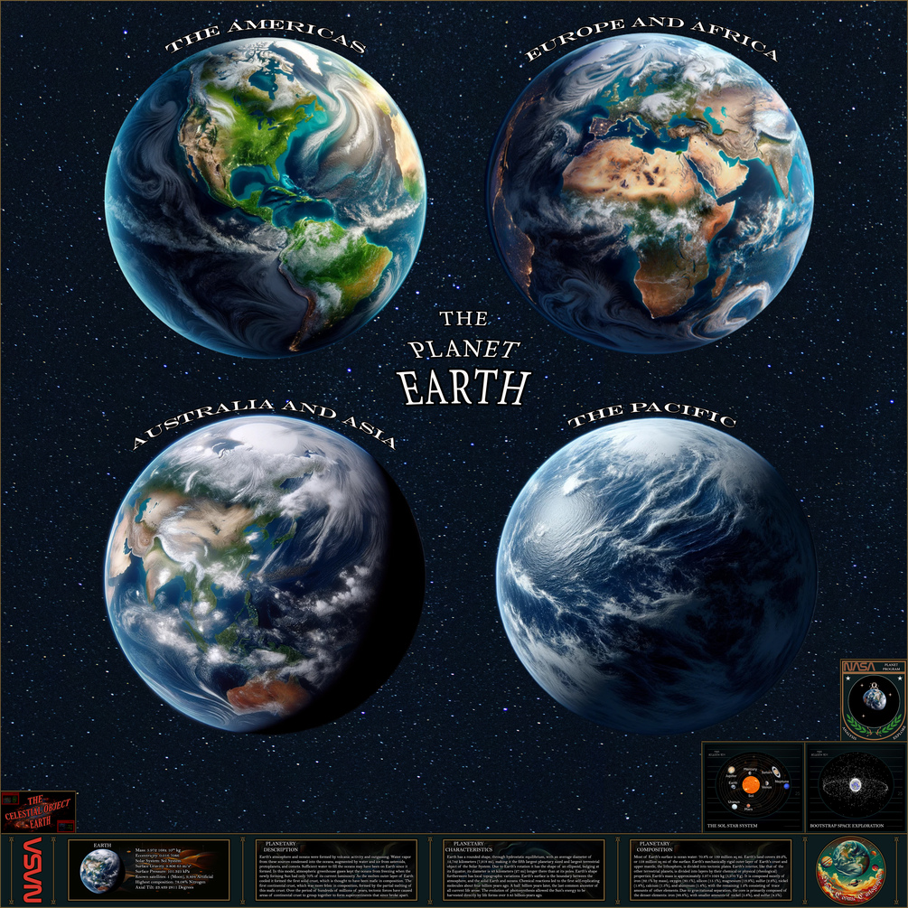 Earth Poster Infographic Map