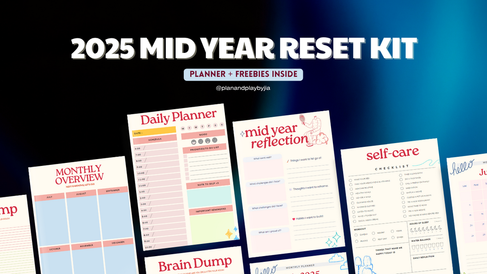 2025 Mid-Year Reset Kit – Printable Planner, Canva Template, Self-Care ...