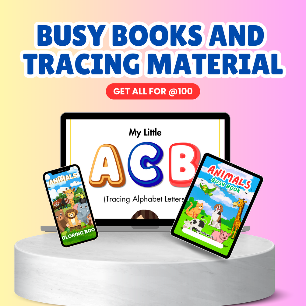 3pcs Fun Skill Book for Kids (Tracing and Coloring book)