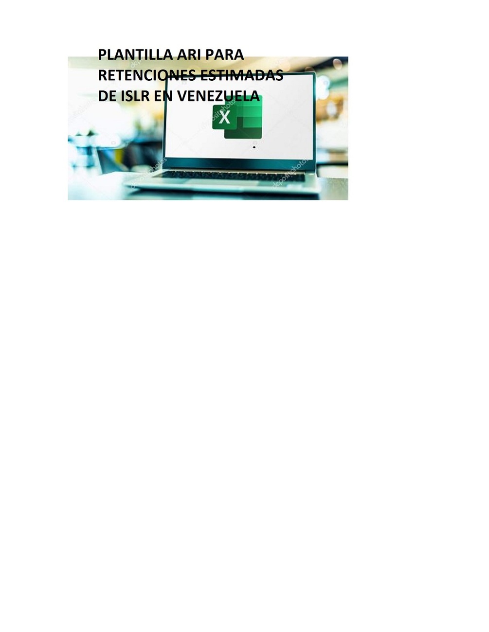 PLANTILLA ARI PARA RETENCIONES ISLR PERSONA NATURAL EN VENEZUELA