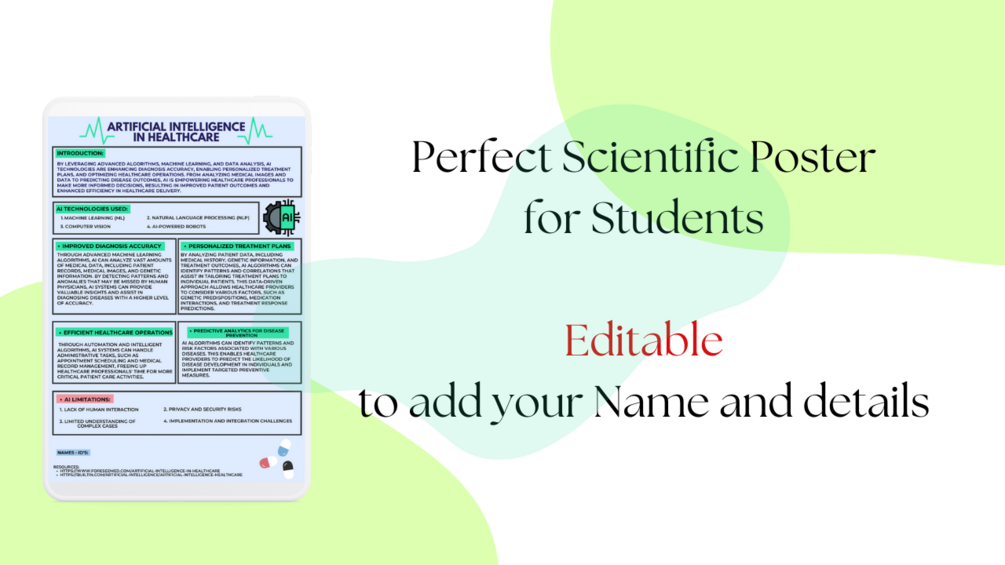 Artificial Intelligence in Healthcare POSTER - Editable