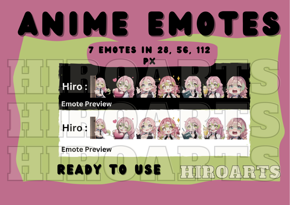 Demon Slayer Mitsuri Emote Package, Demon Slayer Mitsuri Emotes, Demon ...