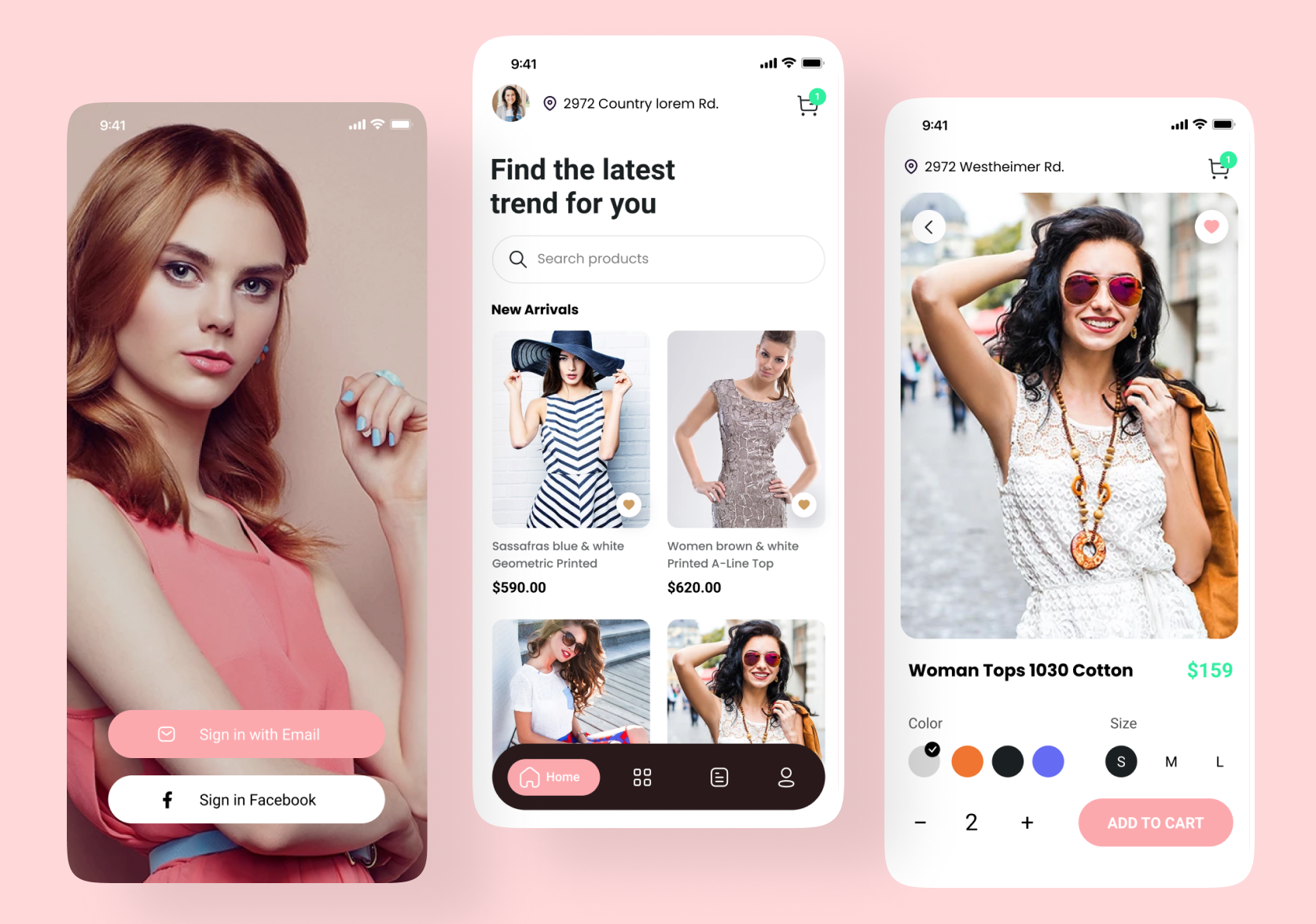 Shop App Find Trend Mobile App Design UX UI Kit