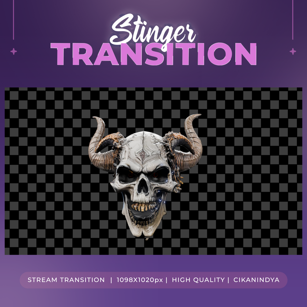 Stinger Transition | Horned Skull Entrance for Dark Stream Themes ...