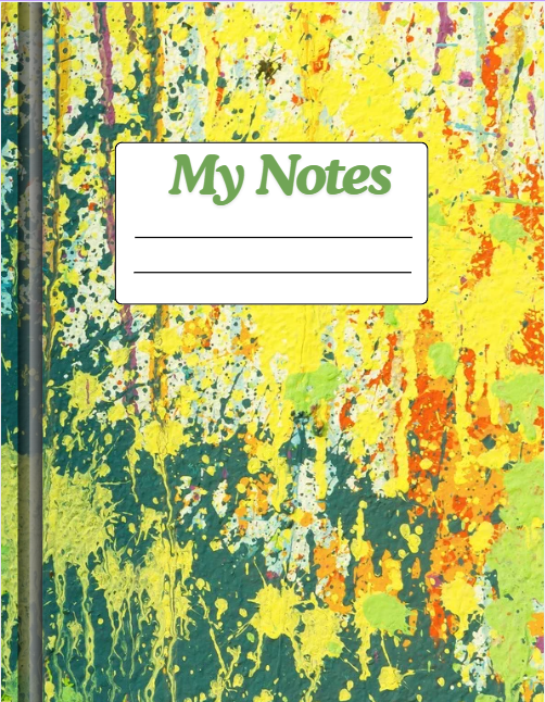 Printable Digital Notebook | 50 Pages | US Letter 8.5x11 | Painting ...