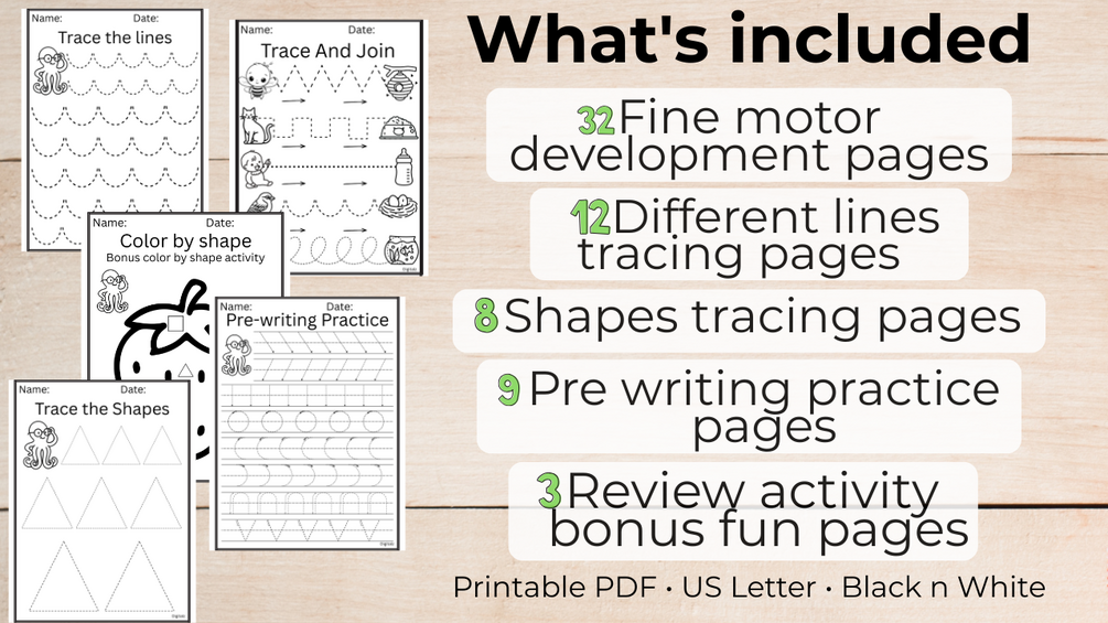 Preschool Tracing Worksheets PDF | Line, Shape & Pre-Writing Practice ...
