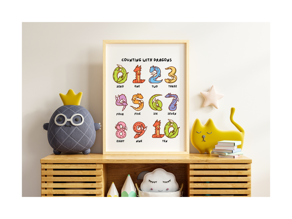 DRAGON NUMBERS 0-9 BUNDLE | SVG PNG PDF | DIY Numbers