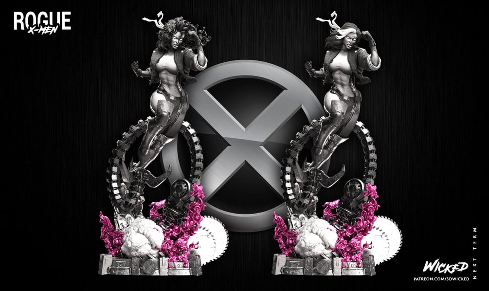 Wicked Marvel Rogue Sculpture: Tested and ready for 3d printing