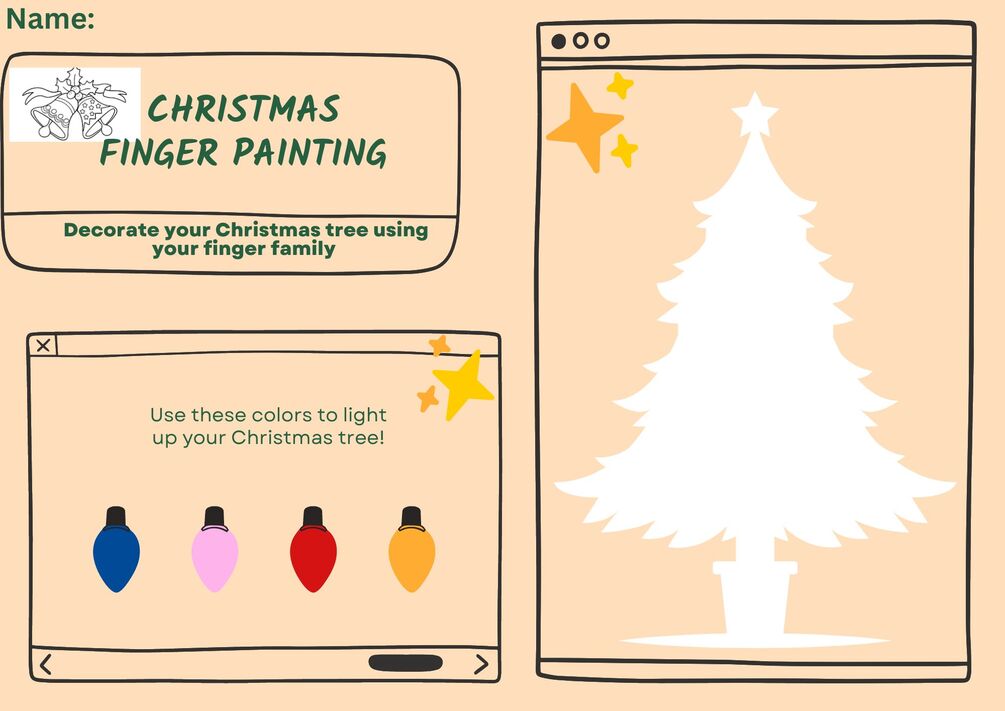 Christmas finger painting
