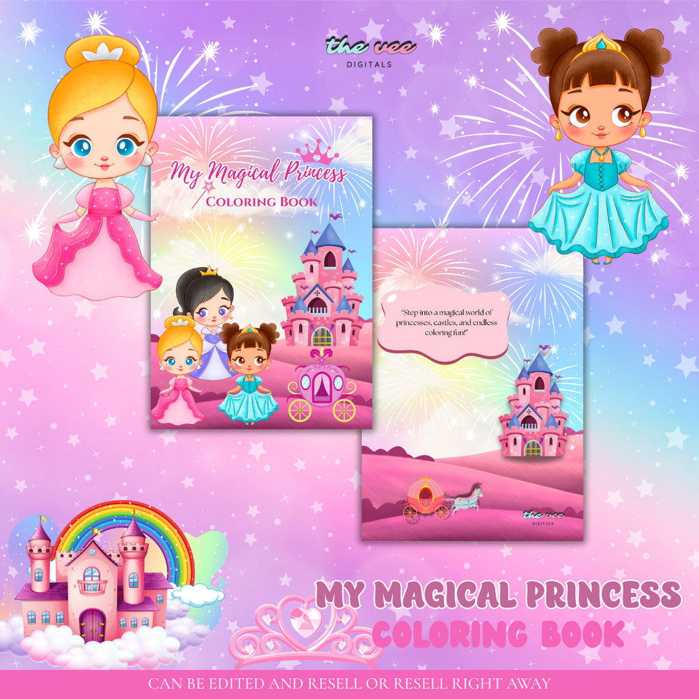 My Magical Princess Coloring Book – 30+ Printable Pages for Kids ...