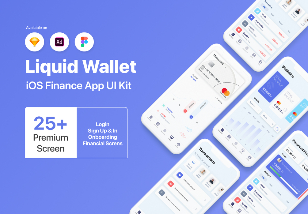 Liquid Wallet Finance Investment Payment iOS Mobile App Kit (copy)