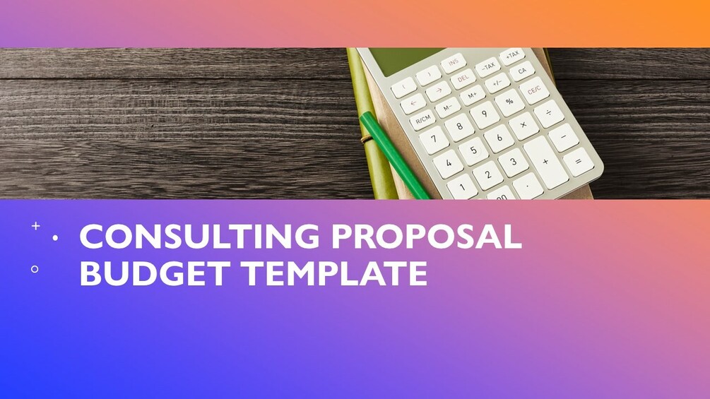 Consulting Proposal Budget Template