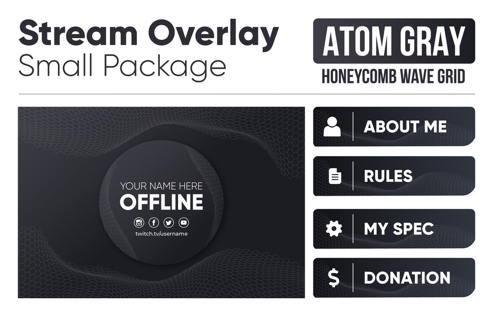 Honeycomb Atom Gray - Stream Starter Package