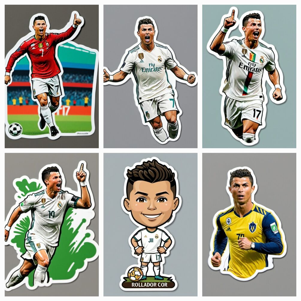 15 Cristiano Ronaldo Stickers Bundle | 15 JPG, SVG, PNG | Manchester ...