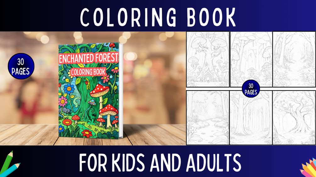 Enchanted Forest Coloring Book: Floral and Magical Forest Designs to Color
