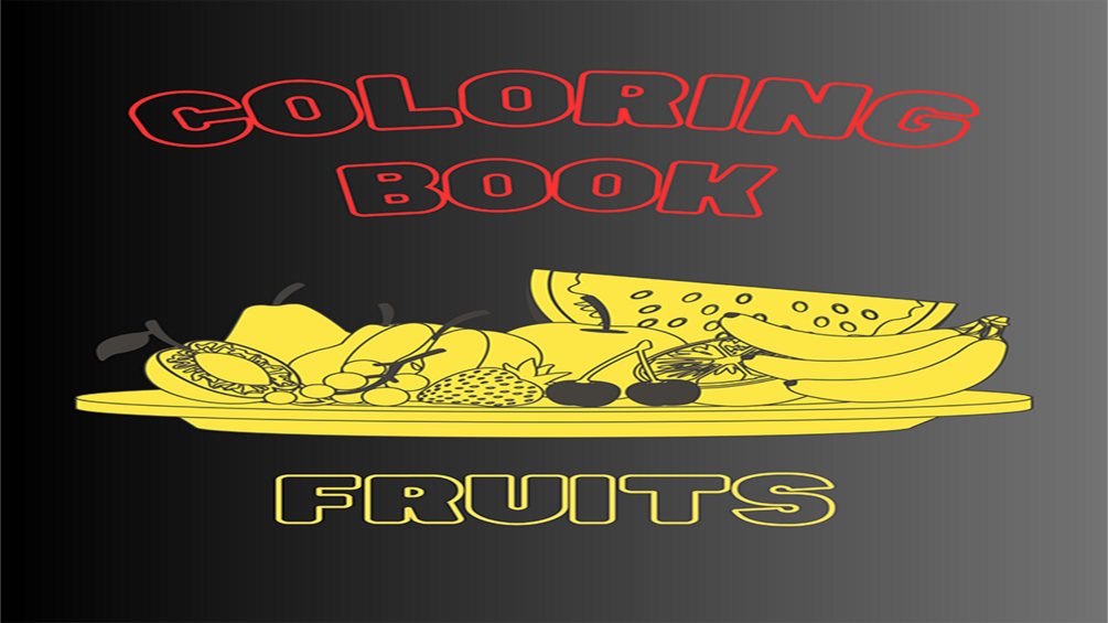 Fruits Coloring Book for Kids – Printable PDF