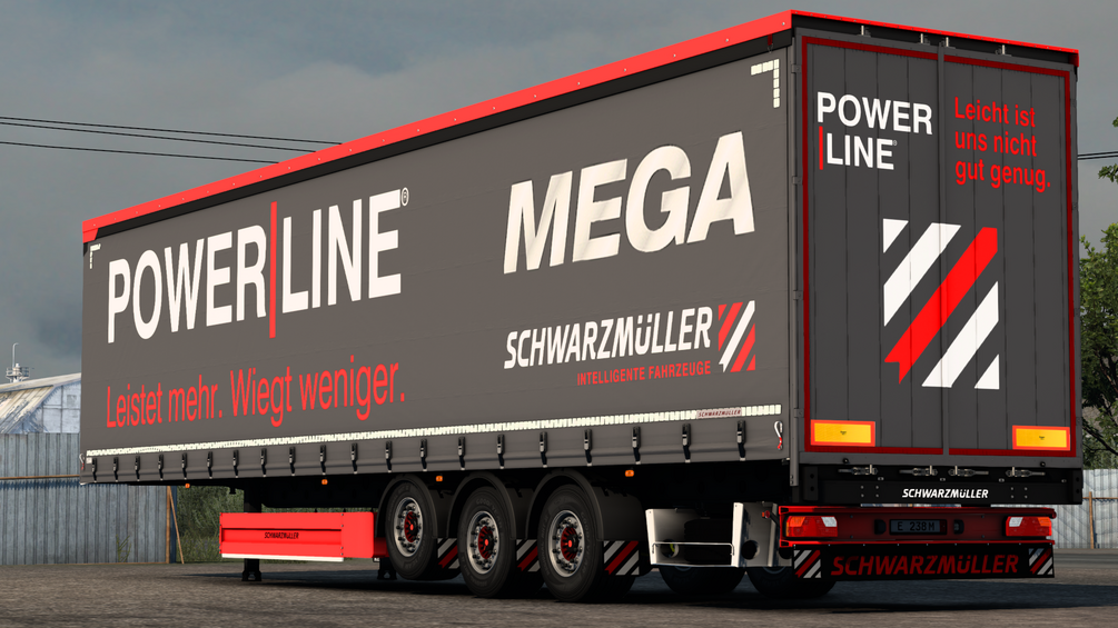 POWERLINE Skin for Mega Schwarzmüller by Fred. ETS2