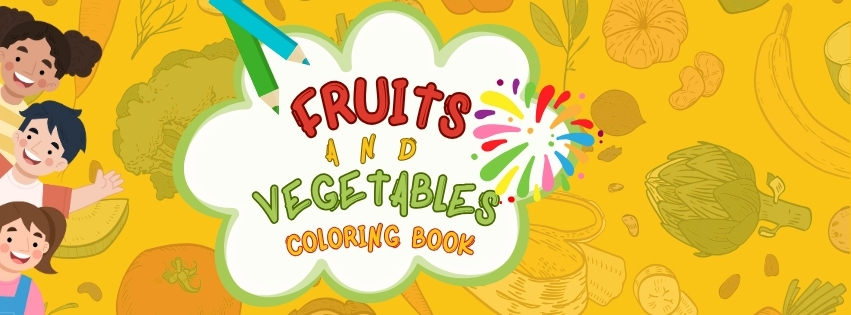 Coloring Book - Fruits and Vegetables Activity book