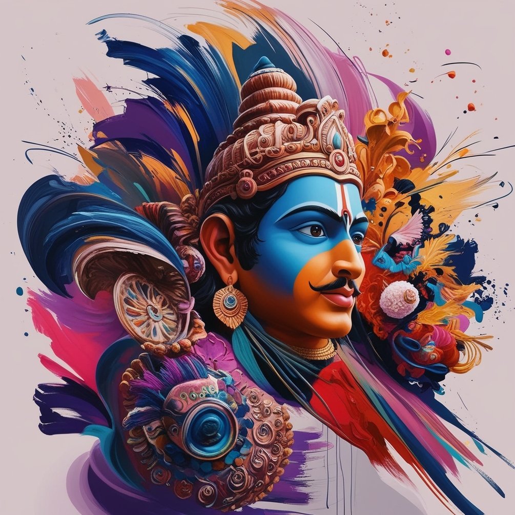 🌟 Dive into the Divine: Abstract Expression Images of Gods #AbstractArt ...