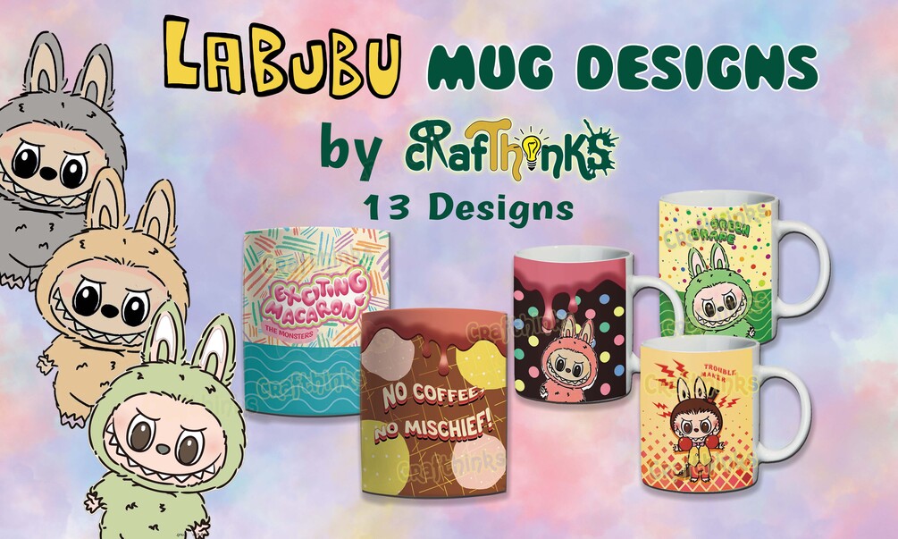 13 LABUBU MUG DESIGNS (HIGH RESOLUTION)
