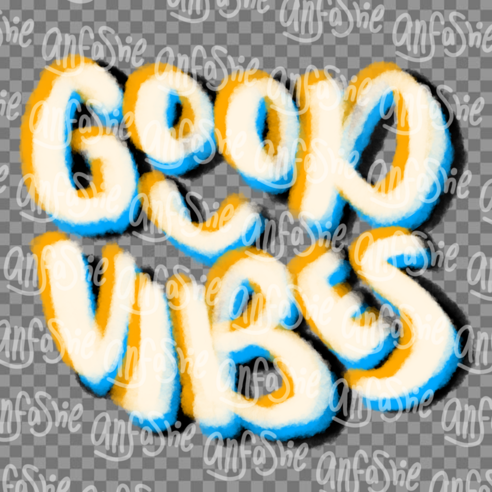 Good Vibes PNG - Digital Download, Sticker Design, Sublimation Design ...