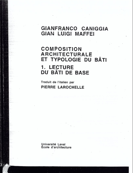 Composition architecturale et typologie du bati.